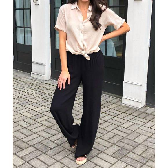 bobi | Pants & Jumpsuits | New Bobi Beach Pant In Black | Poshmark